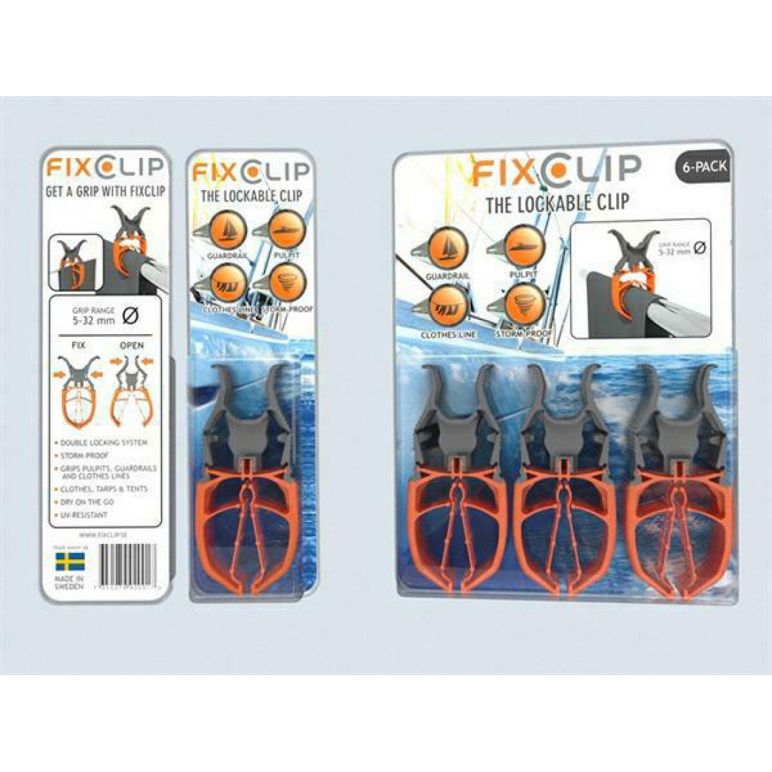 Fixclip wit 6-pack
